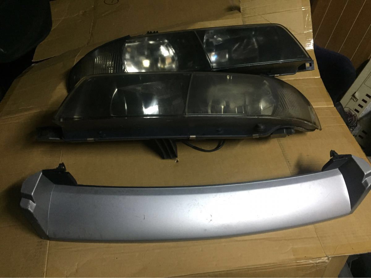 R33 series2 headlight set skyline GTS rb25 rb26 rb20 R33 後期ライトセット 訳あり品 ...