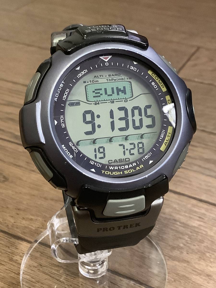 1円スタート CASIO PRO TREK カシオ プロトレック PRG-50 タフソーラー トリプルセンサー正常動作 電池交換済み(PRO ...