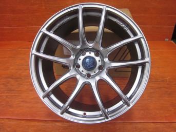 M LENSO Project D SPEC-E 18インチ 9.5J +22 PCD114.3 5H ハイパーシルバー ホイール 2本セット ...