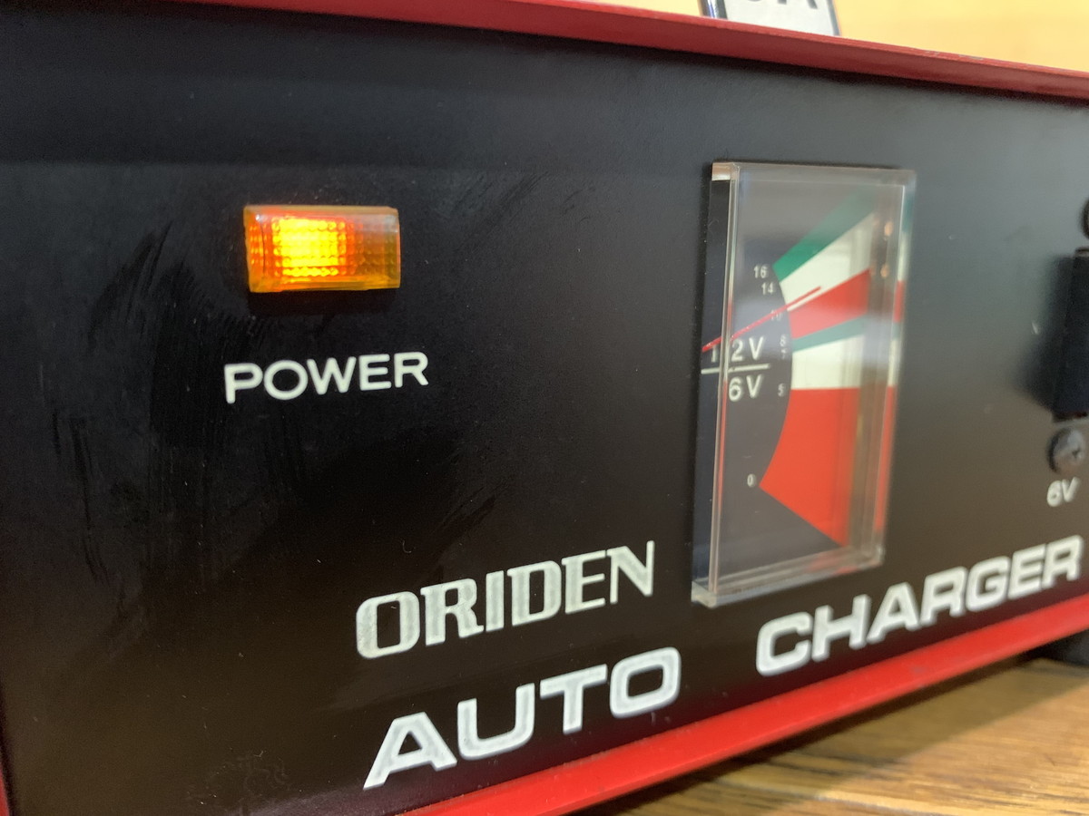 9184 ORIDEN 6V/12V バッテリー充電器 N-6123 オリエンタル電気 バッテリー メンテナンス ORIDENバッテリー 通電 ...