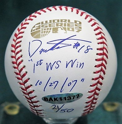 MS UDA松坂大輔2007年日本人ワールドシリーズ初勝利記念書込み入り直筆サインMLB公式ボール50個限定版 大谷翔平 イチロー(記念ボール)｜売買されたオークション情報、yahooの商品 ...