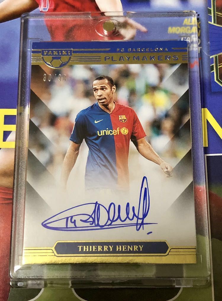 2018-19 Panini Immaculate Thierry Henry auto Playmakers on card auto ...