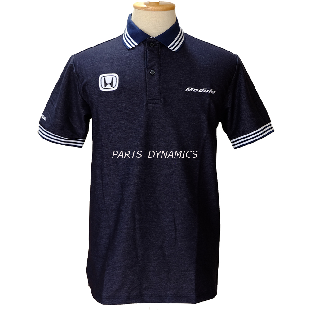 Modulo 海外 ホンダ 純正 鹿の子 カノコ ポロシャツ POLO SHIRTS インディゴ Mサイズ HONDA GENUINE ...