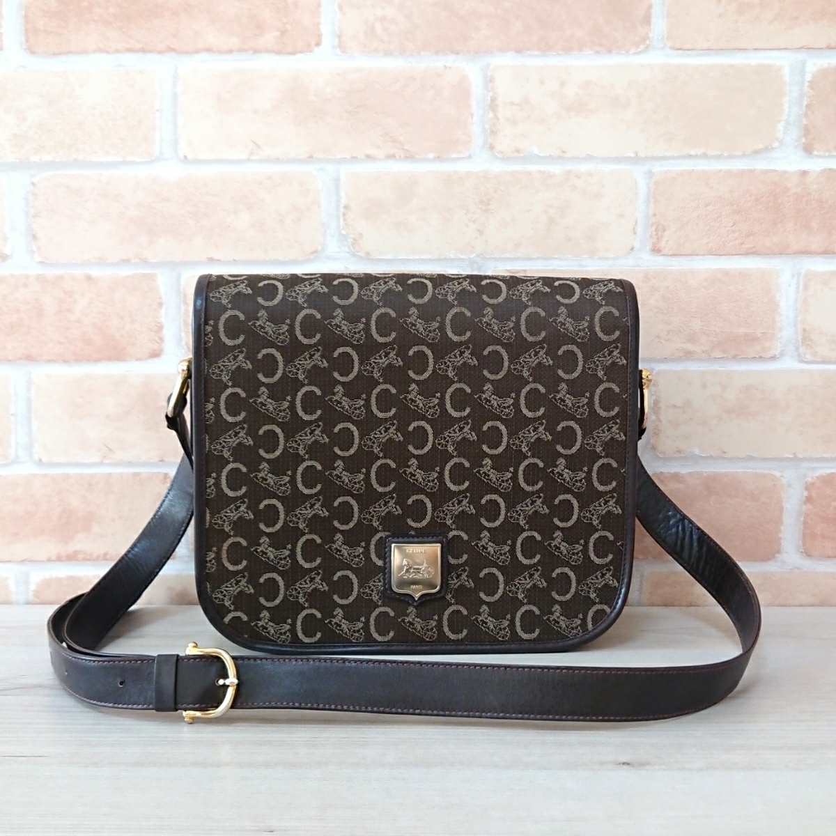 ヴィンテージ セリーヌ 馬車 レディース ショルダーバッグ 本革 キャンバス Vintage OLD CELINE PARIS MADE IN ITALY 型番：MO2(ショルダーバッグ ...