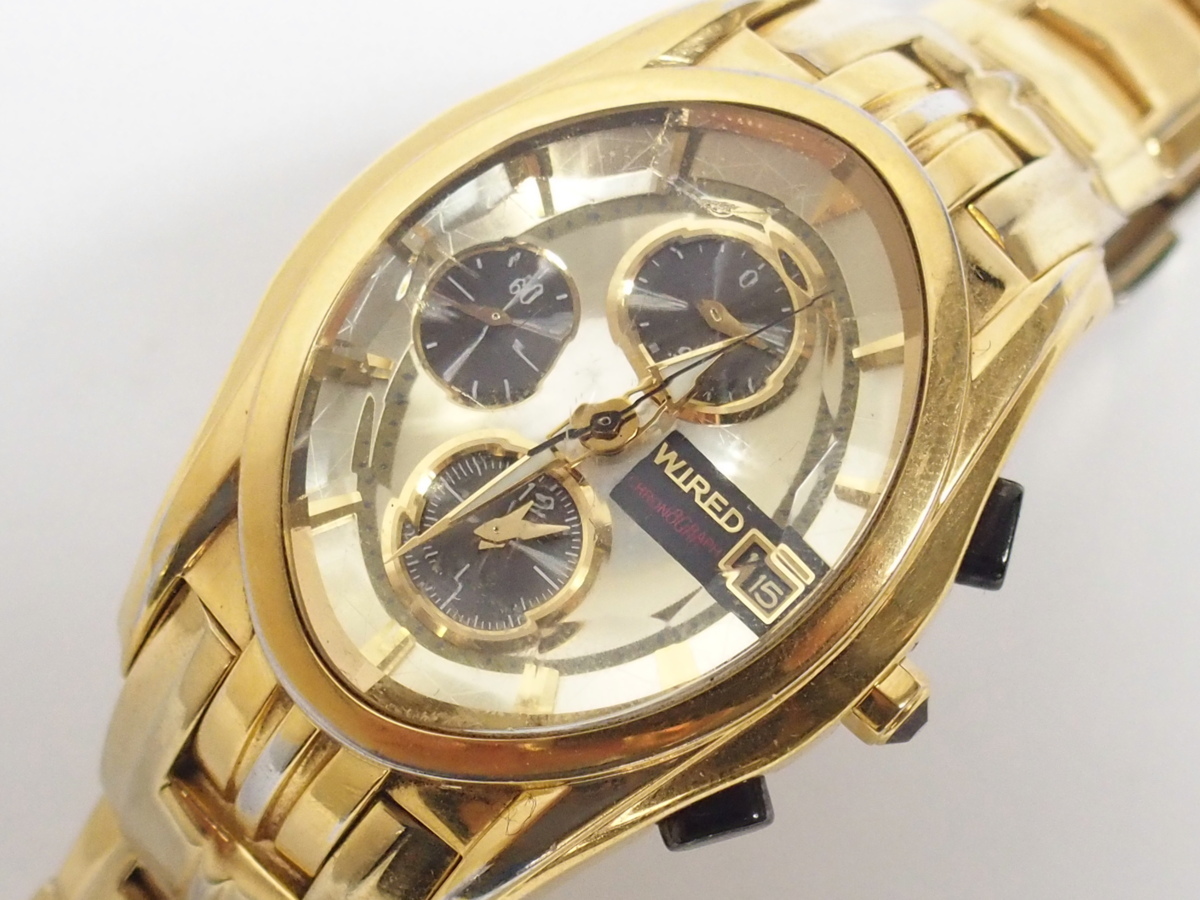 SEIKO WIRED ワイアード 7T92-0JZ0 クロノグラフ 電池切れ 不動現状品 ジャンク f001mi(ワイアード)｜売買された ...