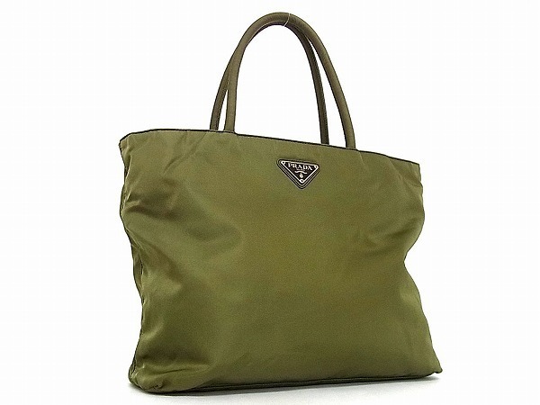 1円 PRADA プラダ ロゴ テスートナイロン シルバー金具 ハンドバッグ トートバッグ 手提げかばん カーキ系 E2338uf(ハンドバッグ)｜売買されたオークション情報、yahooの商品 ...