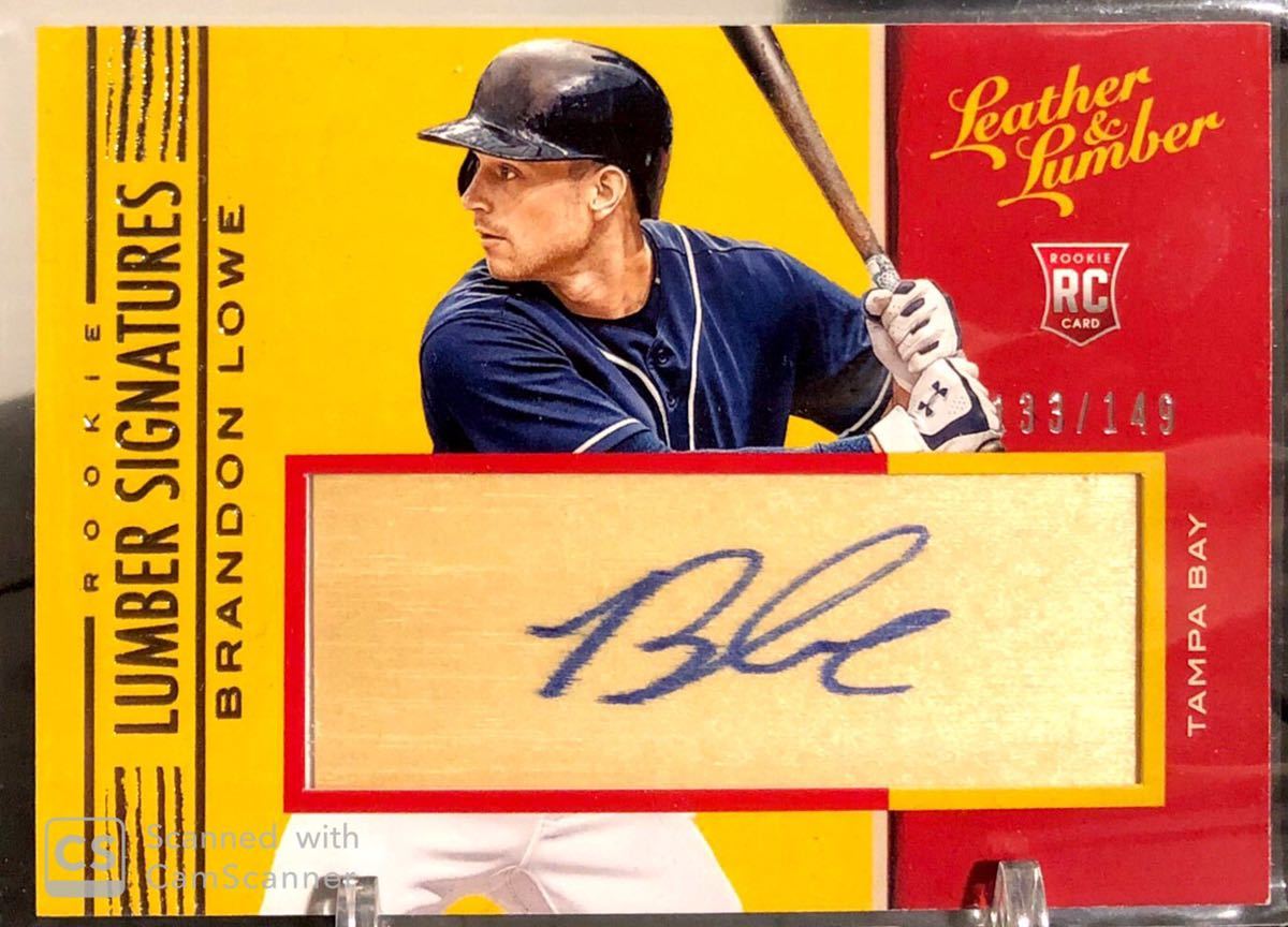 Panini Leather & Lumber 2019 Brandon Lowe lumber signatures auto /149 ...