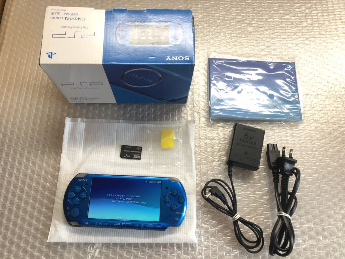 超 使用感少 PSP 3000 ブリリアントブルー 青 付属品完備 1円スタート プレステ ポータブル PLAYSTATION SONY バッテリー 交換済(PSP3000シリーズ)｜売買され ...