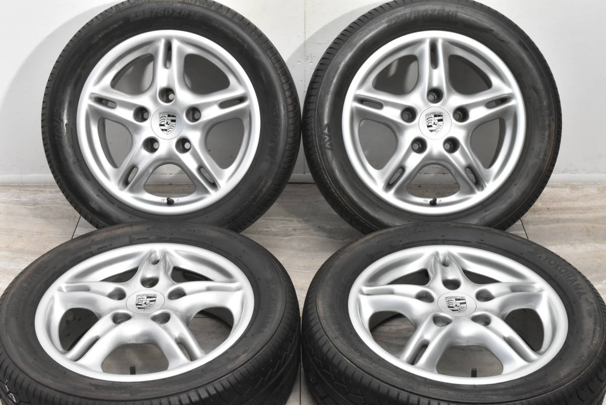 程度良好品 ポルシェ 986 ボクスター 純正 16in 6J +50 7J +40 PCD130 ヨコハマ AVS S1-Z 205 ...