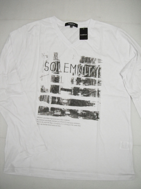 Doublefocus ダブルフォーカス 長袖 Tシャツ LL ホワイト Vネック メンズ 定形外特定記録付250円 H1-a(XLサイズ以上)｜売買されたオークション情報、yahooの商品 ...