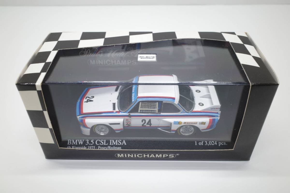 ME57A PMA 1/43 BMW 3.5 CSL #24 IMSA Riverside 6h 1975 Stuck/Posey ...