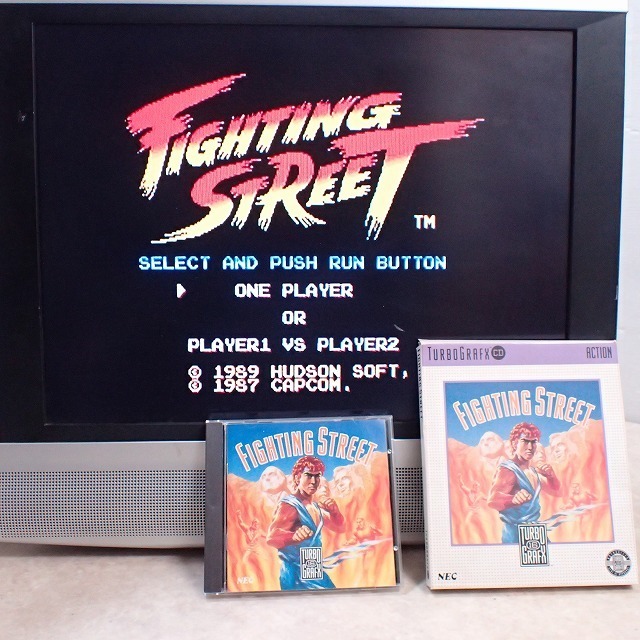 PCE PCエンジン TURBO GRAFX 16 CD-ROM ファイティングストリート FIGHTING STREET 北米版 ...