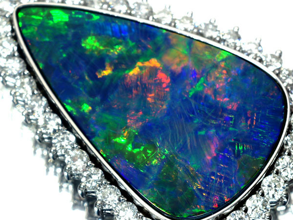 1円 ジュエリー極 極上遊色 極上ブラックオパール ダブレット 10.65ct＆極上ダイヤ1.89ct 超高級Pt900ヘッド h2747gg(オパール)｜売買されたオークション情報 ...