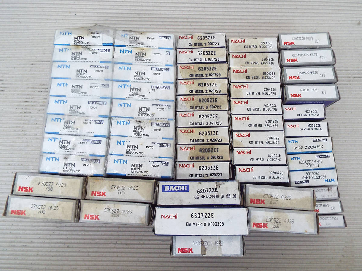 処分特価品 NSN/NSK/Nachi ベアリング 大量セット 6305ZZ/6205ZZE/6204ZZE 等 ジャンク品扱い(その他 ...