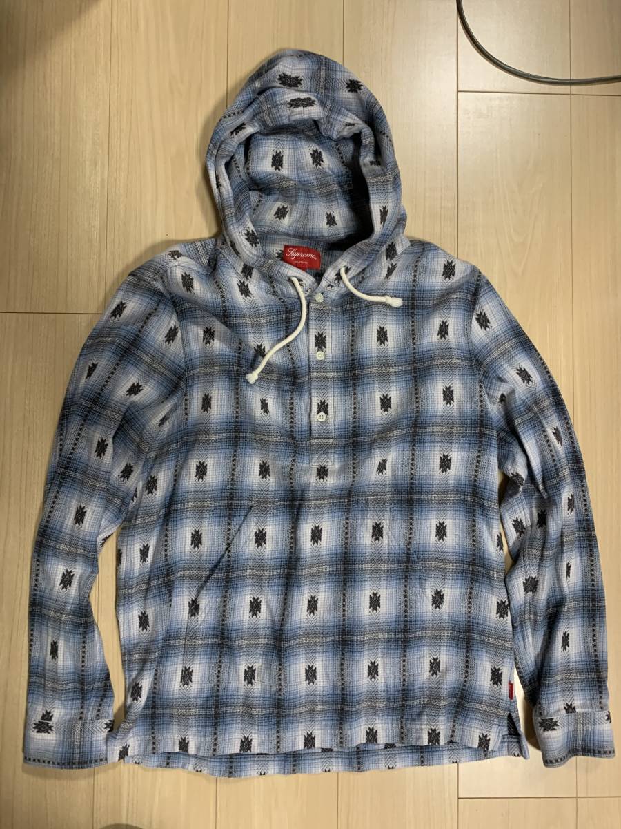 supreme shadow plaid hooded shirt チェック フード S blue シュプリーム ネイティブ(その他)｜売買さ ...