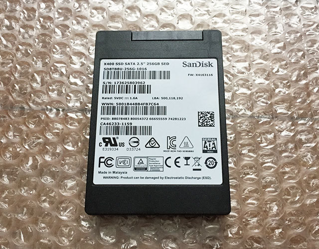 ★送料無料 SanDisk SATA SSD 256GB X400 ★動作確認済 コンピュータ