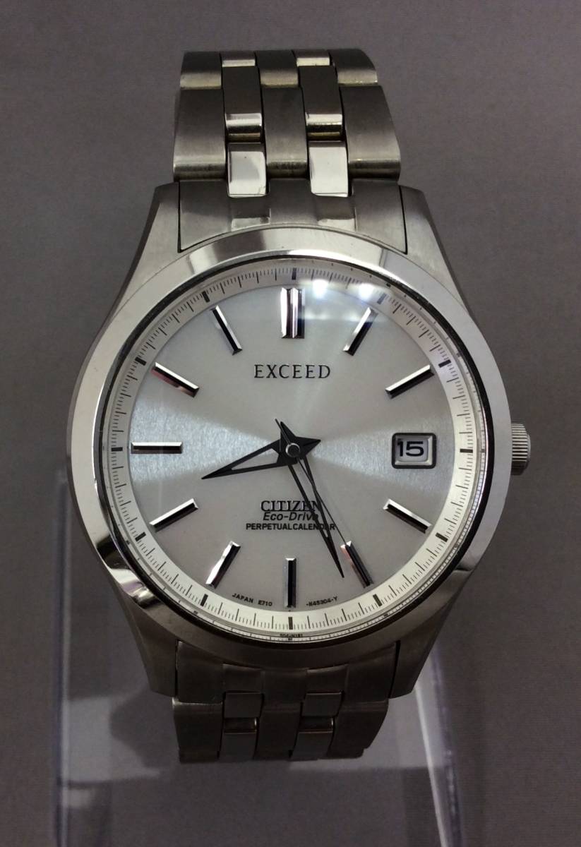 C74＃ 電波ソーラー/不動品 シチズン CITIZEN EXCEED エクシード E710-H25888 メンズ腕時計 デイト シルバーカラー ＃(シチズン)｜売買されたオークション情報 ...