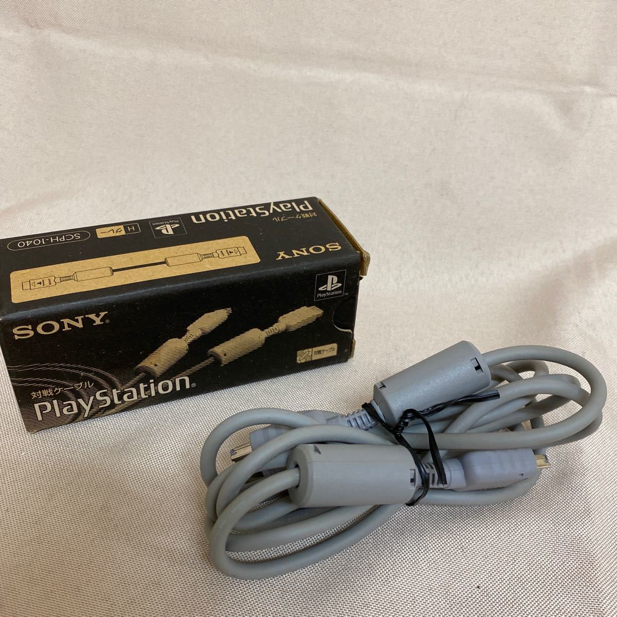 1スタ PlayStation用 対戦ケーブル プレイステーション SCPH-1040 グレー SONY 箱付 さ-14(ケーブル)｜売買され ...