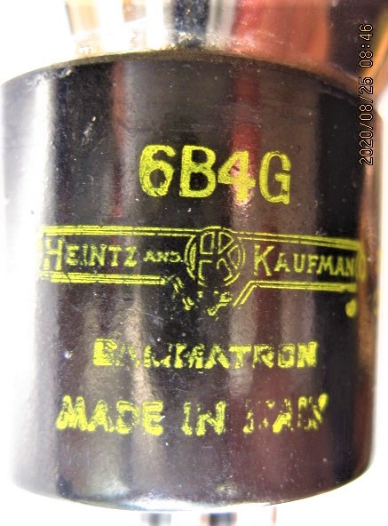 ロシア製6B4Gのリプリントの恐れありと忠告頂いた MADE IN ITALY H&KAUFMANとベースに刻印された6B4G(真空管)｜売買 ...