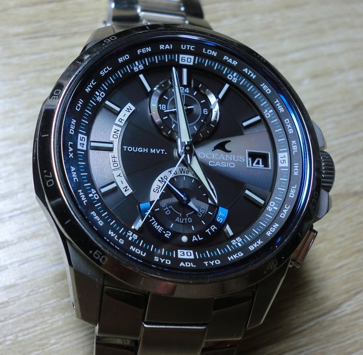お宝 カシオ オシアナス OCW-T1000-1AJF 電波ソーラー チタン クラシックライン 付属品付き CASIO OCEANUS 定価 ...