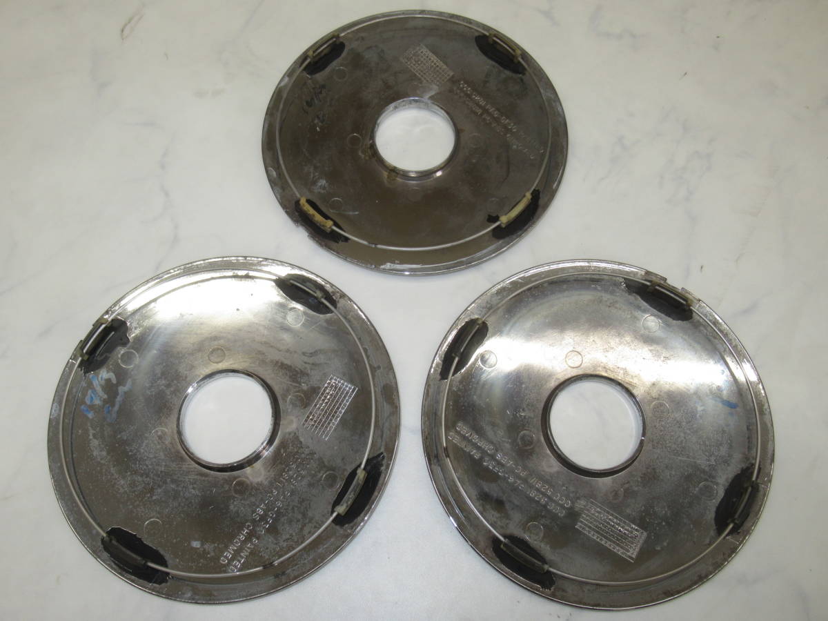 予備用等に ジャガーXJ6 X300 XJ40 XJ8 X308他純正アルミホイール用センターキャップ3枚セット 品 メッキ CCC 5281 ...