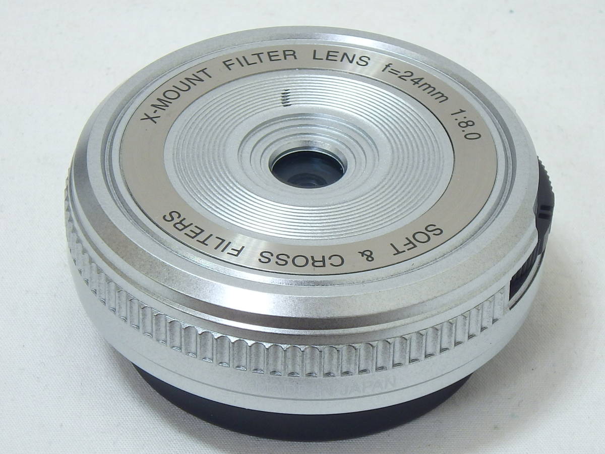 FUJIFILM Xマウントフィルターレンズ XM-FL Silver 24mm F8 SOFT & CROSS FILTERS 激安 ...