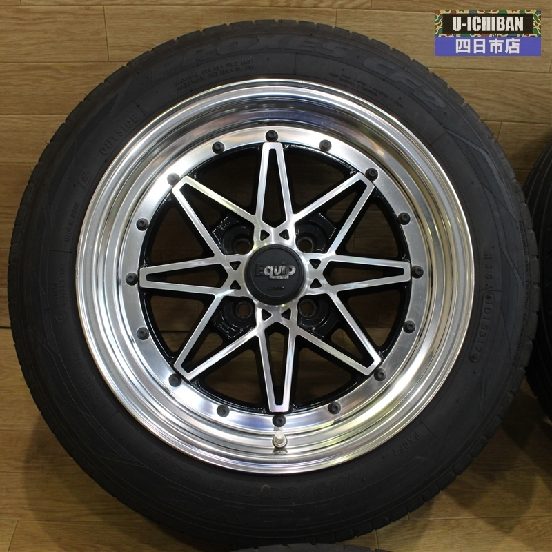 WORK EQUIP03 15インチ×8.0 +35(A)+32(O) 4H 100 トーヨー プロクセス CF2 185/60R15 84H チューナーサイズ NAロードスター等 006｜4穴