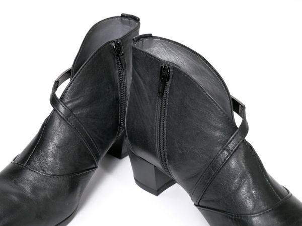 TB5719 秋冬おすすめ ALKA VABENE アルカ サイドジップ ラインストーン レザーブーティ/ショートブーツ/靴 ブラック 36.5/23cm相当(23.0cm)｜売買された ...