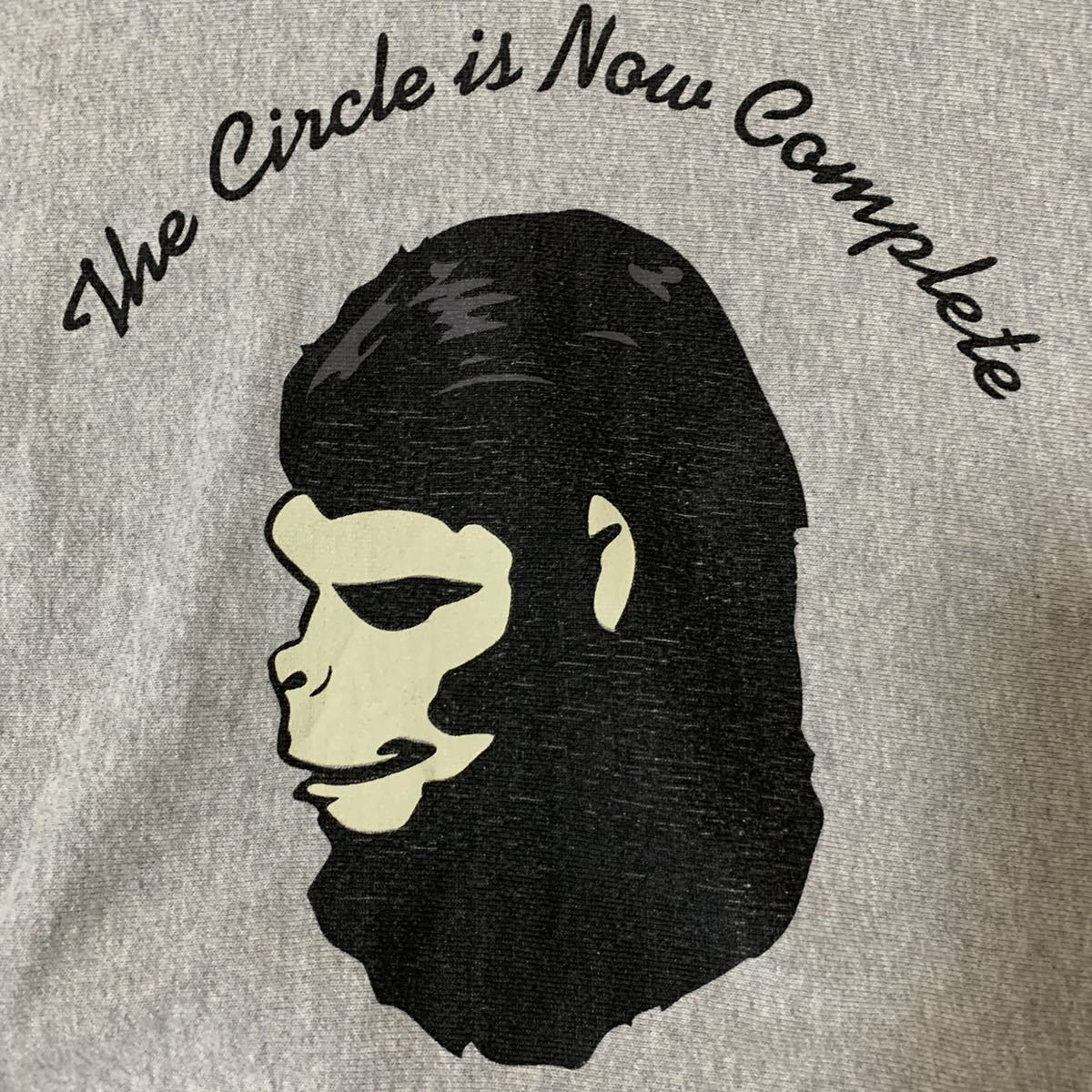90s A BATHING APE The Circle is Now Complete パーカー L グレー BAPE ア ベイシング ...
