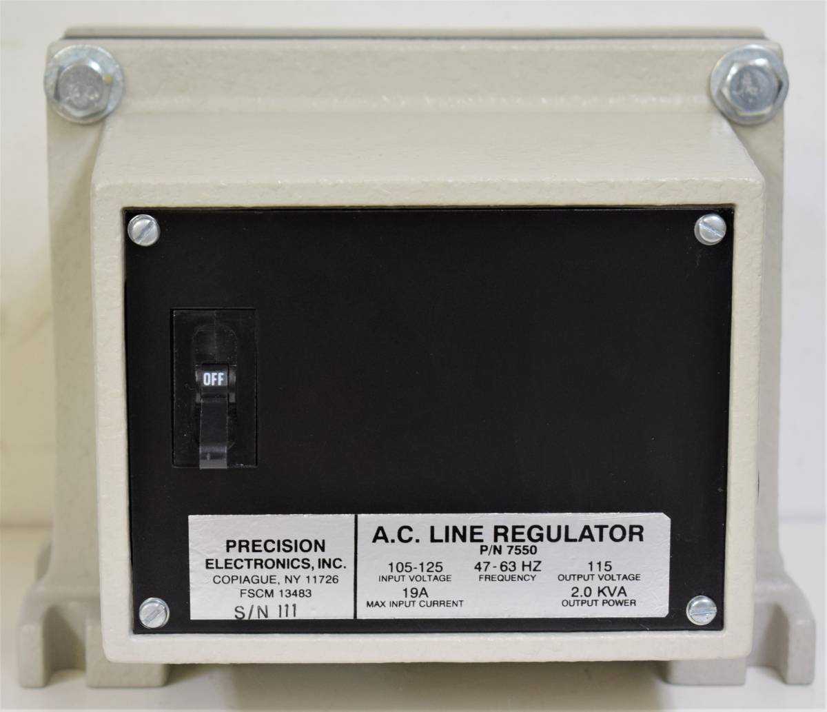 米国 PRECISION P/N 7550 115V/2.0KVA AC LINE REGULATOR 安定化電源(オーディオ機器)｜売買され ...
