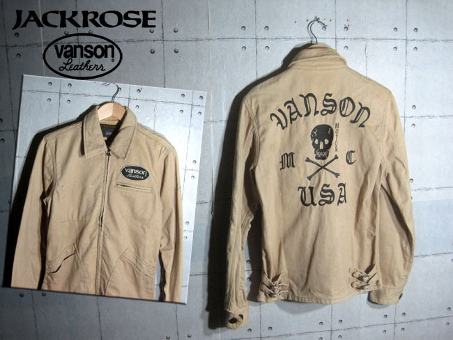 JACKROSE ジャックローズ VANSON バンソン/コラボ バック刺繍 コットンジャケット3/ライダース バイカー/ベージュ/メンズ(ジャケット、上着)｜売買されたオークション情報 ...