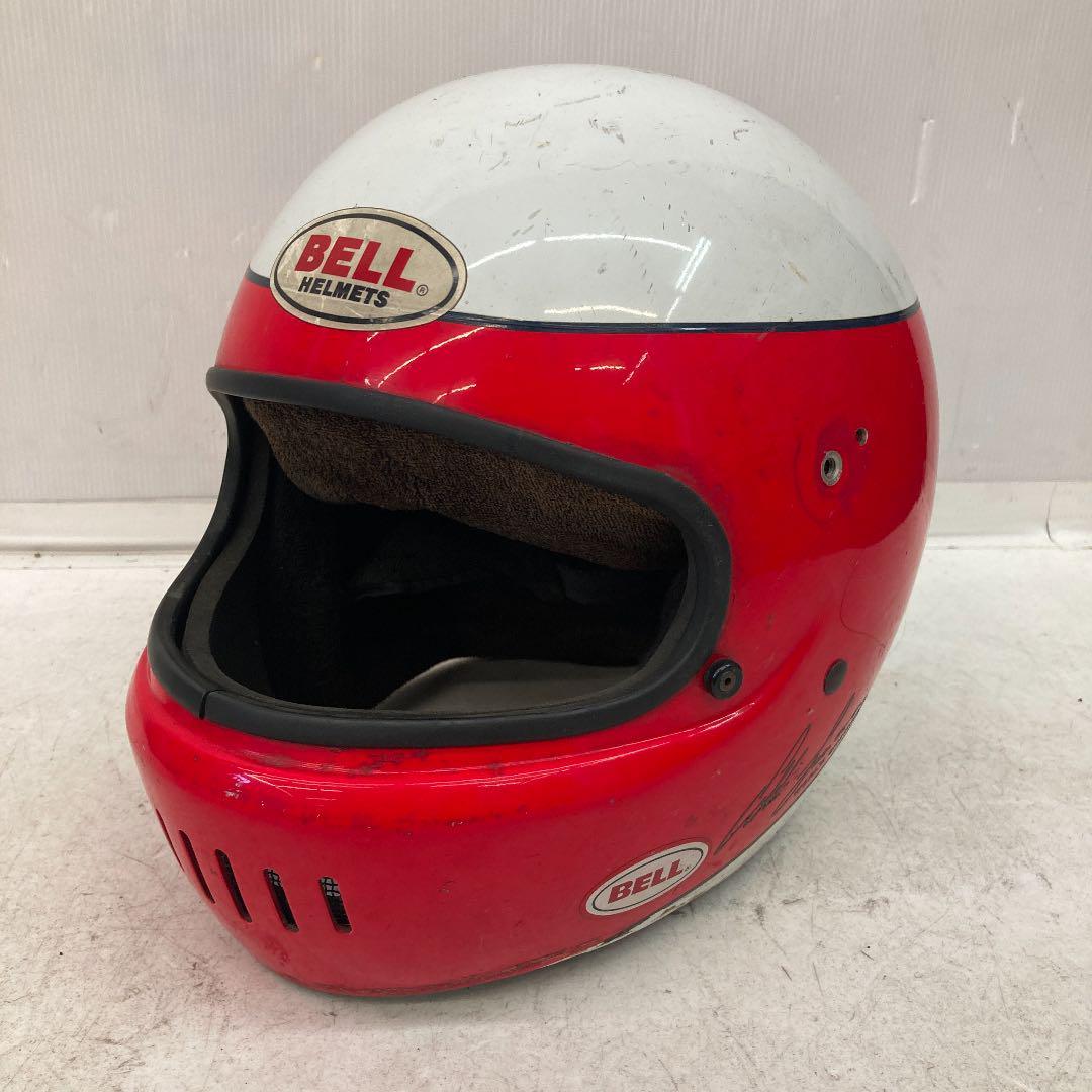 80s BELL ベル エディローソン レプリカ ヘルメット フルフェイス 赤 白 7 1/2 60cm ビンテージ ヴィンテージ 昭和レトロ ...