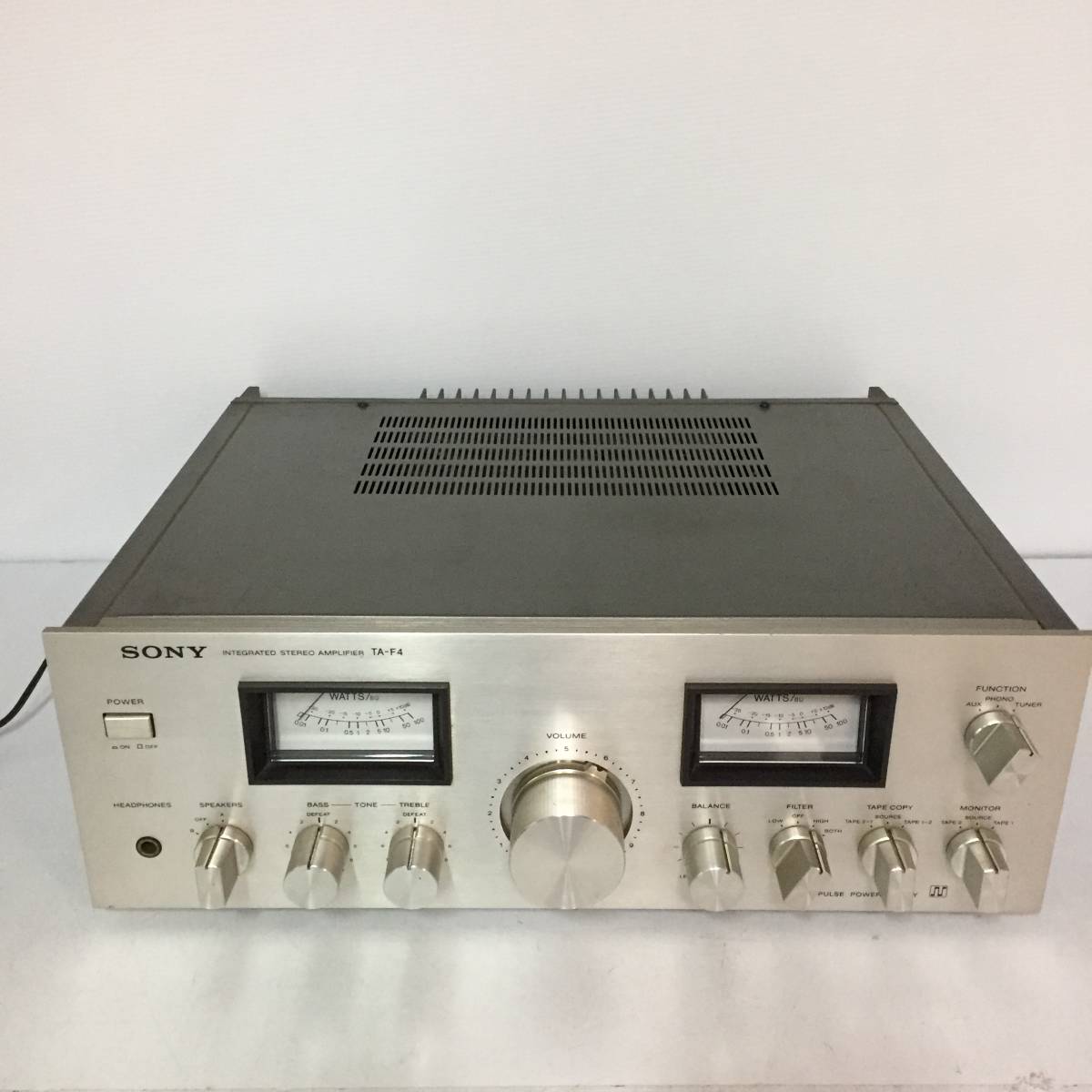 SONY TA-F4 ソニープリメインアンプ 通電確認済 INTEGRATED STEREO AMPLIFIER オーディオ機器 現状品 ...