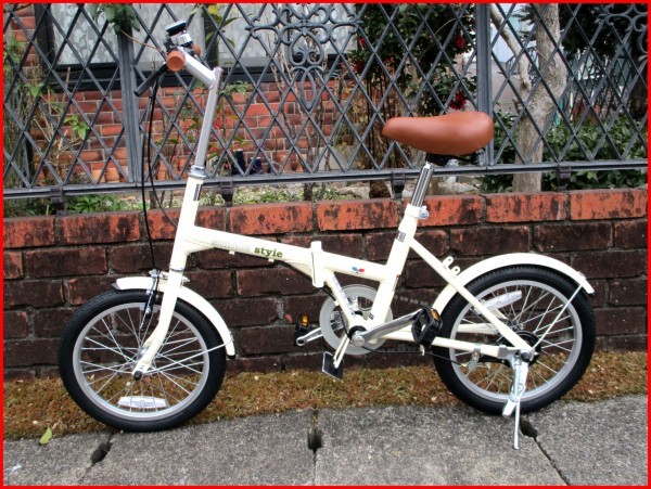 KCD SS-H16 16型 折りたたみ自転車 アイボリー シンプルスタイル(小径車（折り畳み、分割機構なし）)｜売買されたオークション情報、yahooの商品情報をアーカイブ公開 ...