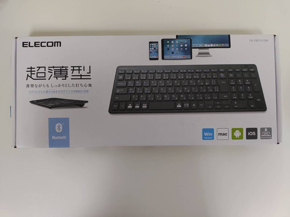 32s1203 エレコム キーボード Bluetooth パンタグラフ コンパクトキーボード Windows Mac iOS Android対応 ブラック TK-FBP101BK(ワイヤレス ...