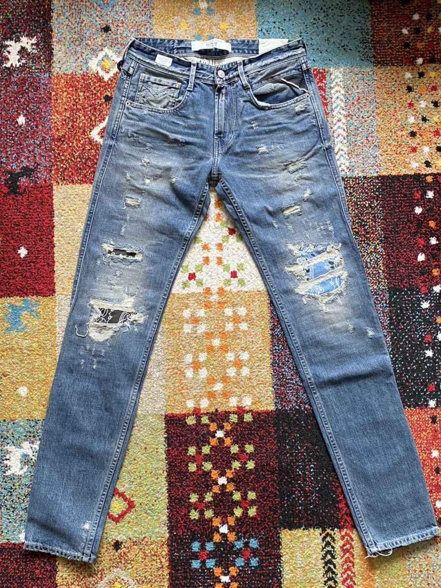REPLAY MAESTRO ANBASS 13oz クロスハッチ コットンデニム(W30～)｜売買されたオークション情報、yahooの商品 ...