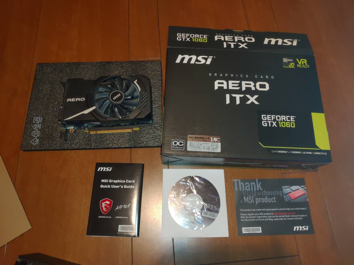 MSI GeForce GTX 1060 3GB AERO ITX マイニング BTC ジャンク SN末番704(PCI Express ...