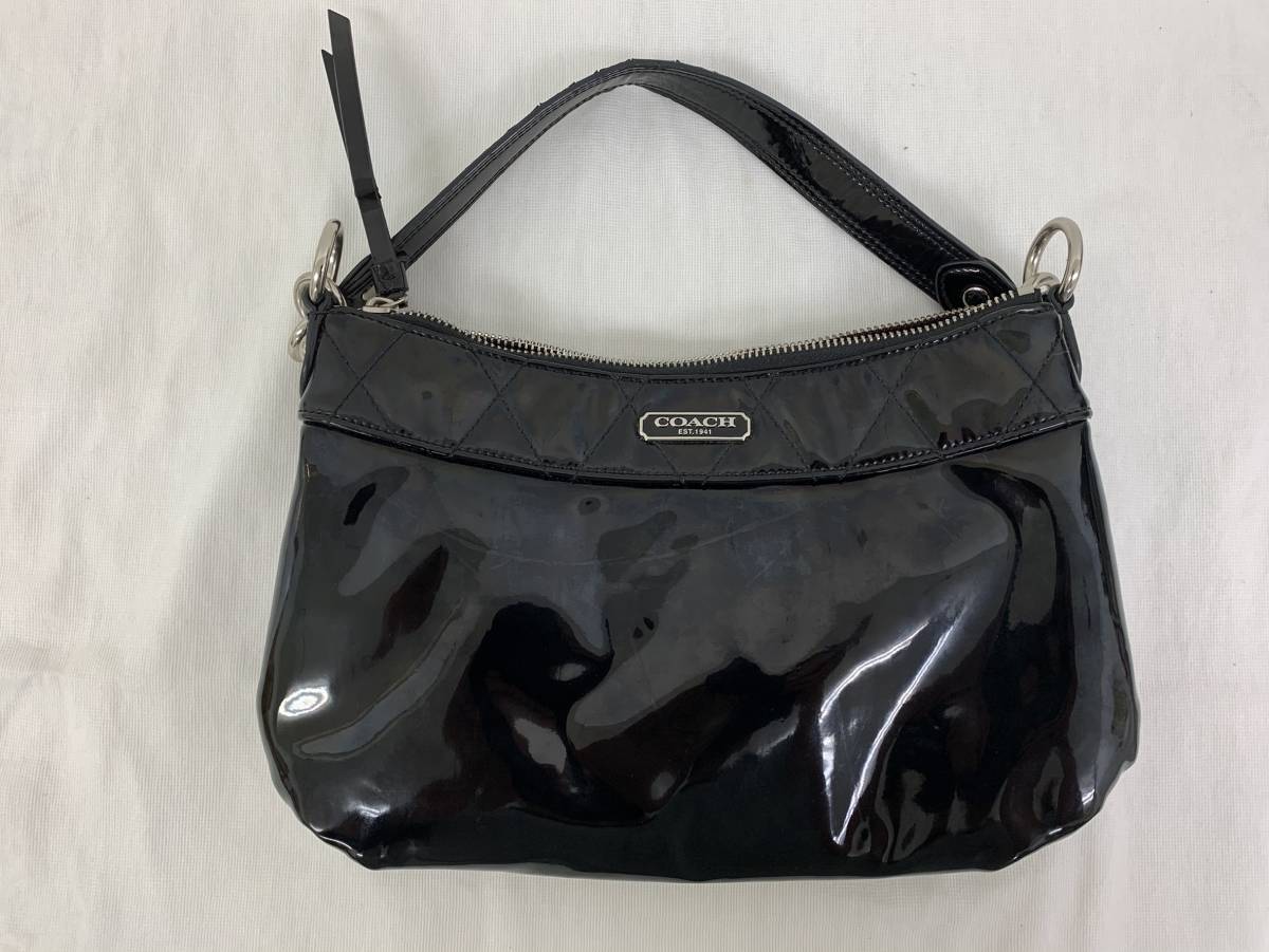 1円スタート COACH コーチ 18671 ポピーリキッドグロスグルーヴィー 2WAYショルダーバッグ(女性用)｜売買されたオークション情報 ...