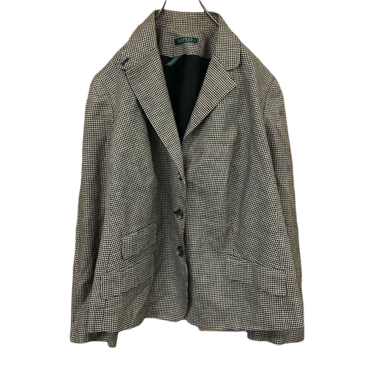 ローレンラルフローレン LAUREN Ralph Lauren テーラードジャケット 千鳥格子 スーツジャケット レディース16w YJ774 nn(ジャケット、ブレザー)｜売買された ...