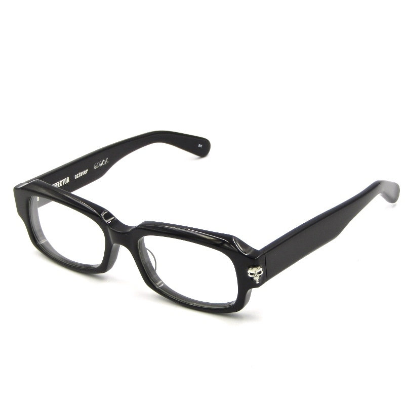 EFFECTOR × GIGOR エフェクター ジゴロウ サングラス octaver type-1 オクターバー SV925スカル スクエア ブラック 50012788(セル、プラスチック ...