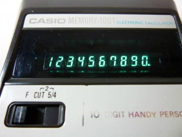 CASIO カシオ MEMORY-10GT 10桁 緑蛍光管 電卓 昭和レトロ(その他)｜売買されたオークション情報、yahooの商品情報をアーカイブ公開 - オークファン（aucfan.com）