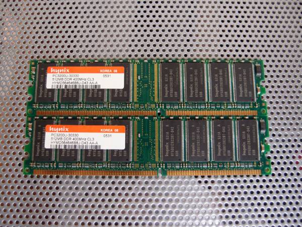 hynix PC3200 CL3 512MB×2＝1GB(1GB)｜売買されたオークション情報、yahooの商品情報をアーカイブ公開 ...