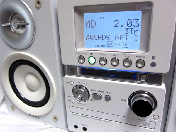 SONY ウォークマン対応 CD/MD/カセット CMT-M35WM(MDコンポ)｜売買されたオークション情報、yahooの商品情報をアーカイブ公開 - オークファン（aucfan.com）