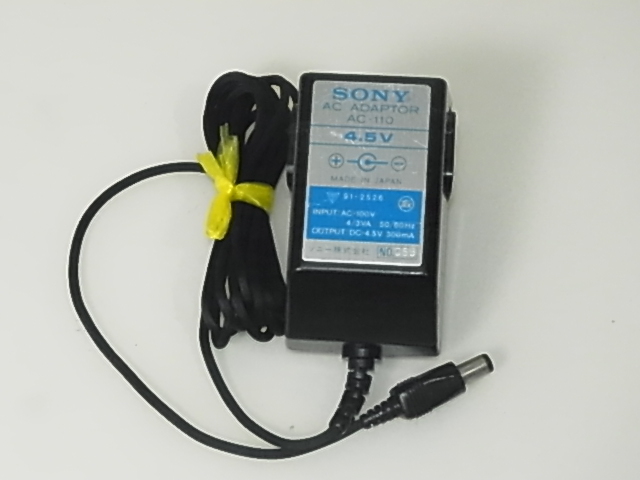SONY AC-110 4.5V 300mA φ5.5 センターマイナス ACアダプター 管理 21090402(アンティーク)｜売買された ...