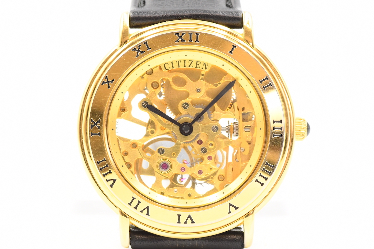 CITIZEN シチズン 両面スケルトン Ref.8234-82412K 3針 手巻き(シチズン)｜売買されたオークション情報、yahooの ...