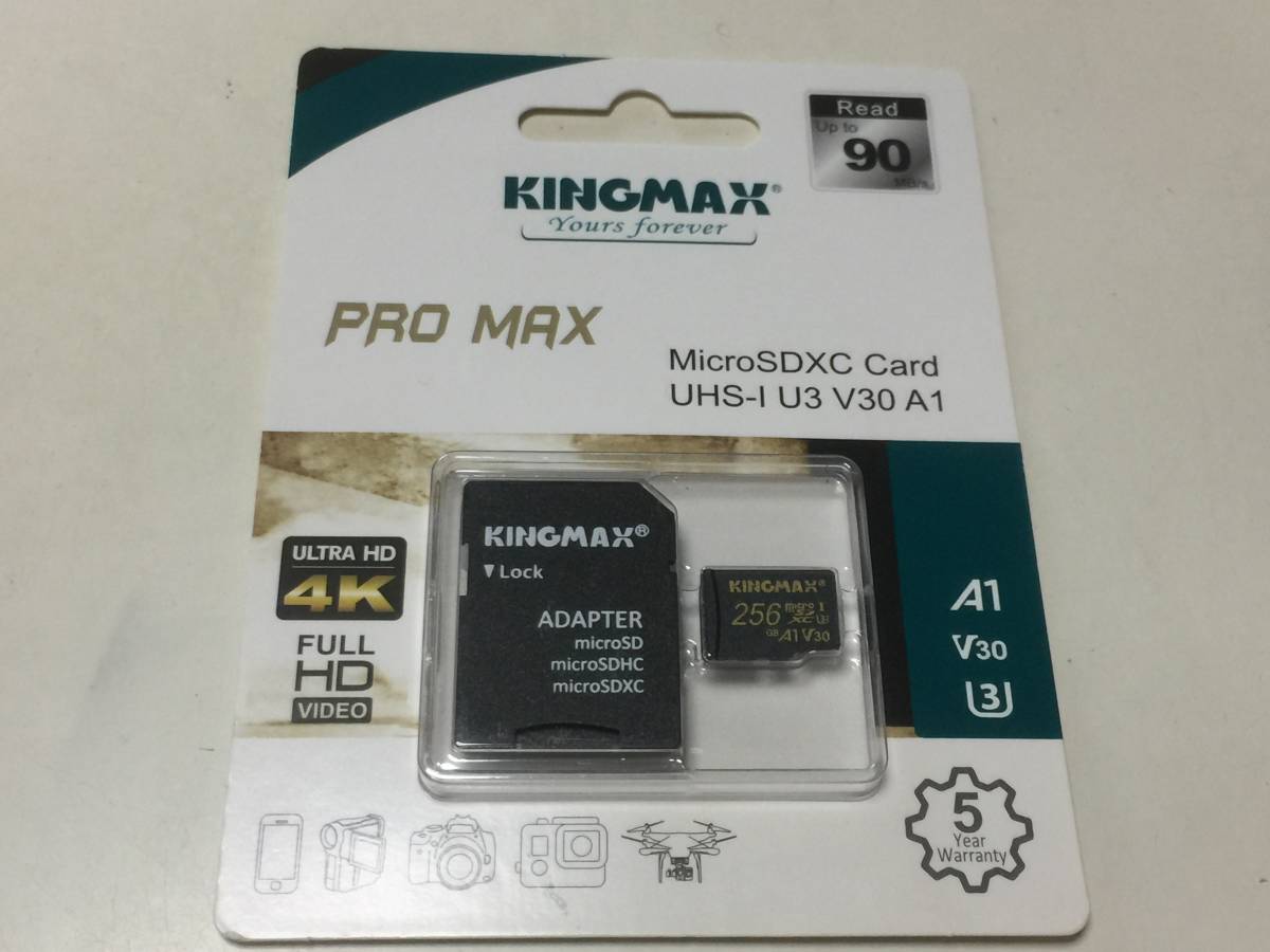 microSDカードKINGMAX キングマックス microSDXCカード 256GB＋SDアダプター 5年間無料保証付き(16GB)｜売買されたオークション情報、yahooの商品情報を ...