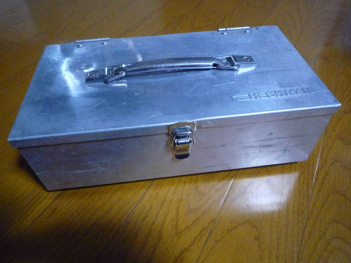 昭和レトロ 80年代 カー用品 CHECKMAN RACING チェックマン レーシング 工具箱 ツールボックス アルミ製 傷汚れあり ...