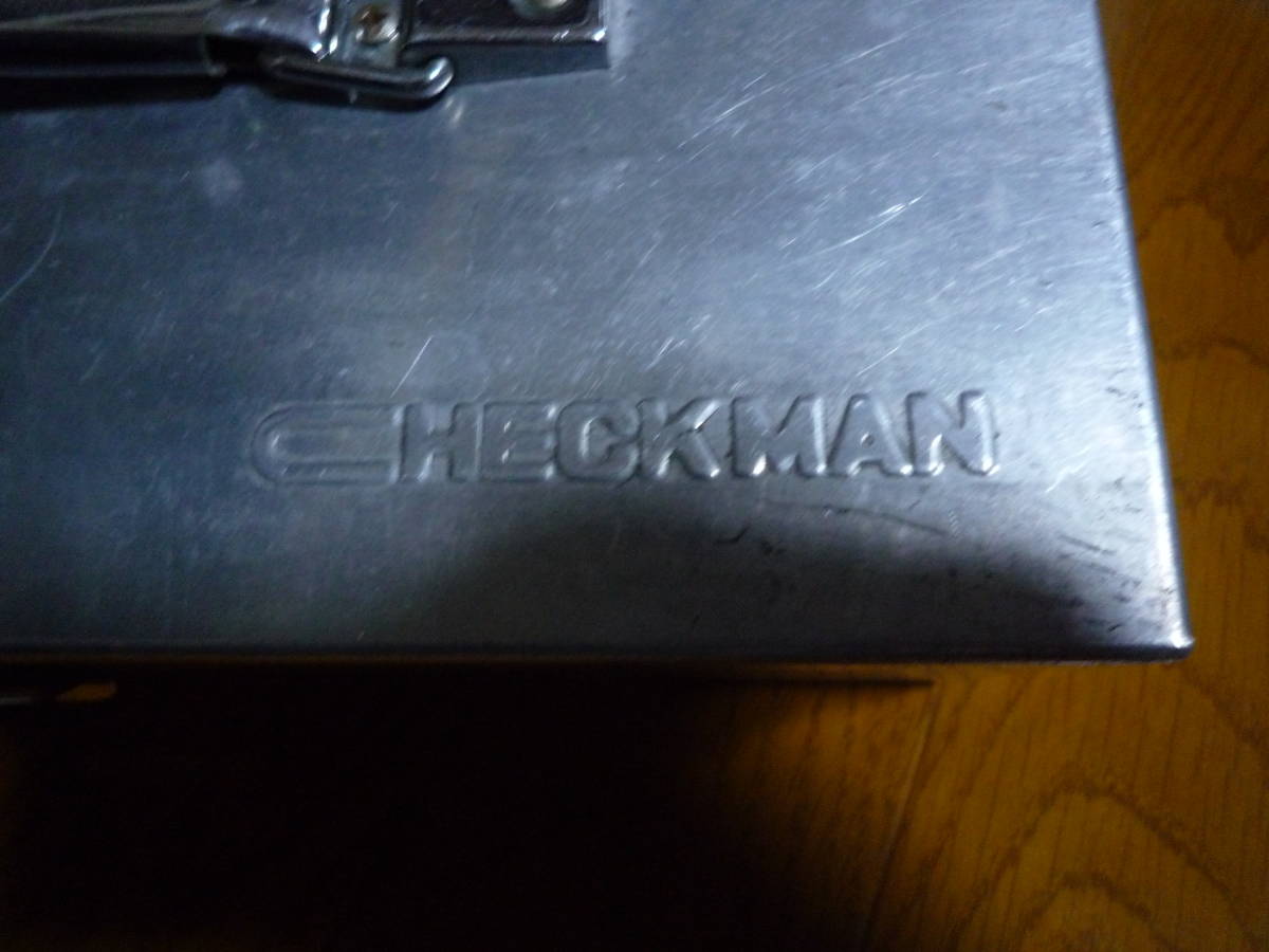 昭和レトロ 80年代 カー用品 CHECKMAN RACING チェックマン レーシング 工具箱 ツールボックス アルミ製 傷汚れあり ...