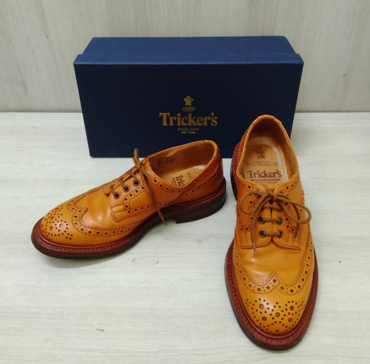 TRICKER'S/トリッカーズ/ウィングチップ/M5633/BOURTON ACORN ANTIQUE/ライトブラウン/UK7(UK7)｜売買されたオークション情報、yahooの商品情報を ...