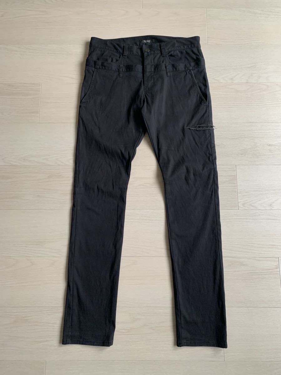 11ss UNDERCOVER Archive アンダーマン期 ダブルウエスト カットオフ加工 スキニー パンツ 2 黒 アンダーカバー JONIO 国内正規品(ボトムス)｜売買された ...